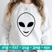 Alien Head Svg, Alien Head Dxf, Alien Head Png, Alien Head Clipart ...