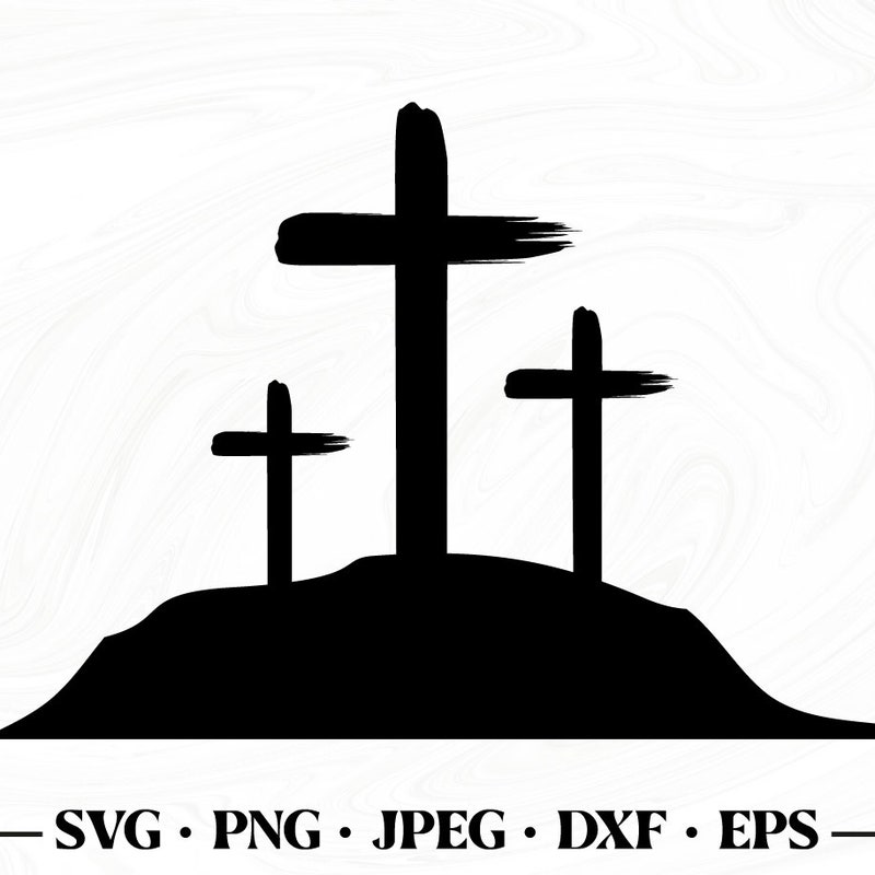 Three Cross Svg - Etsy