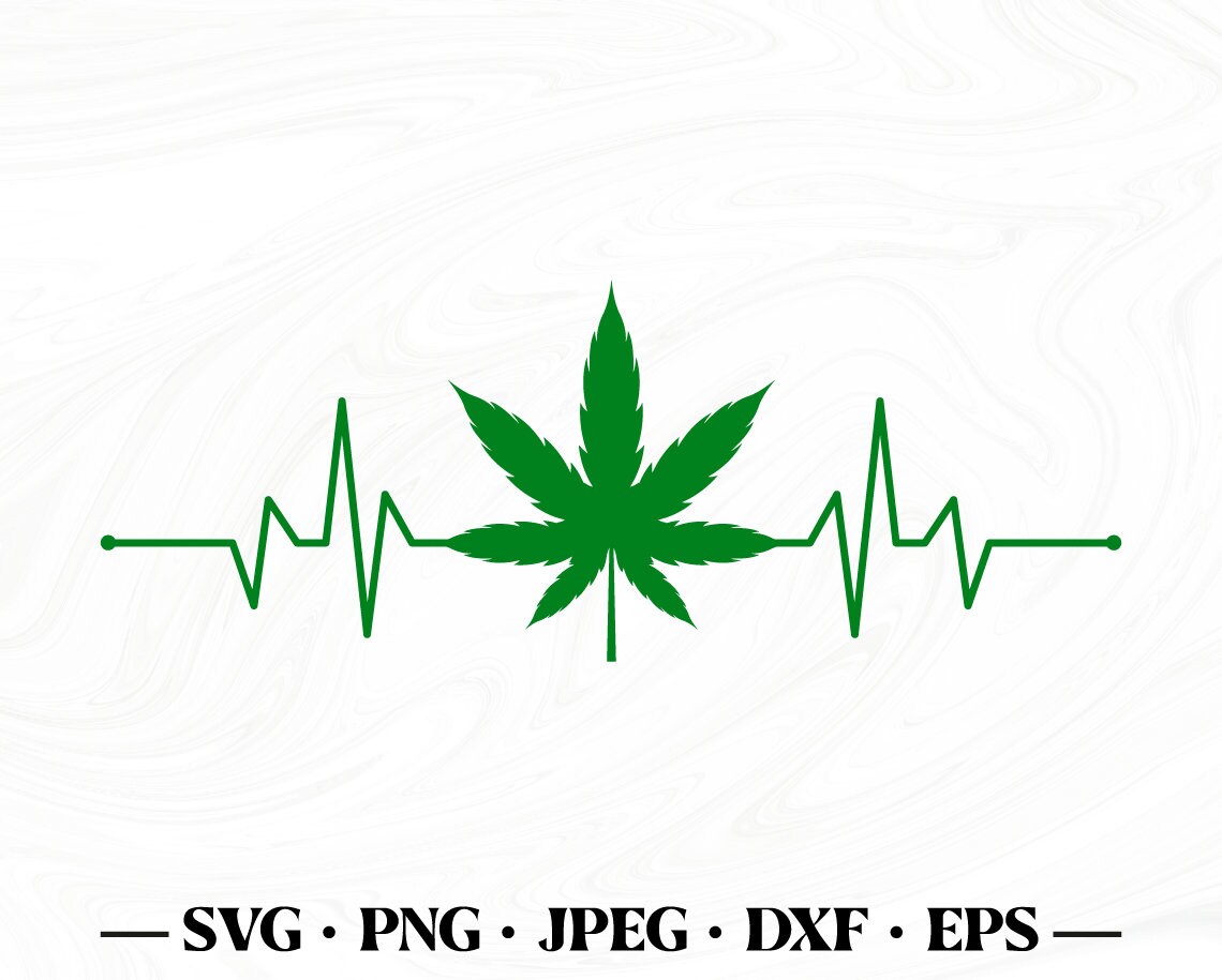 Marijuana Heartbeat Svg Cannabis Leaf Svg Pot Weed Svg - Etsy