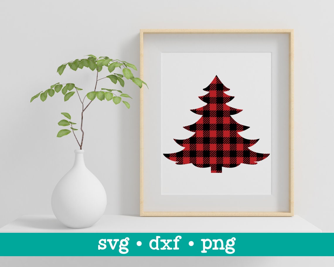 Buffalo Plaid Tree Svg, Trees Svg, Tree Svg Svg, Tree Svg, Christmas ...