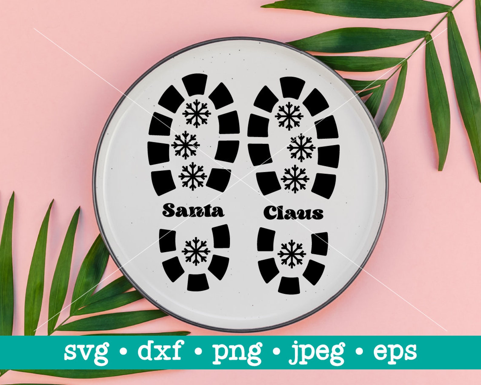 Santa Claus Boot Print Svg Santa Boot Svg Santa Claus Svg - Etsy