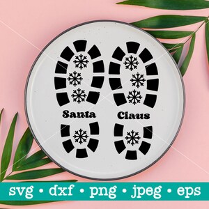Santa Claus Boot Print Svg, Santa Boot Svg, Santa Claus Svg, Santa Boot ...