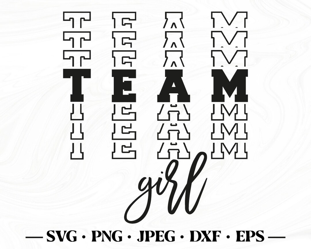 Team Girl Svg, Team Girl Dxf, Team Girl Eps, Team Girl Png, Baby Shower ...