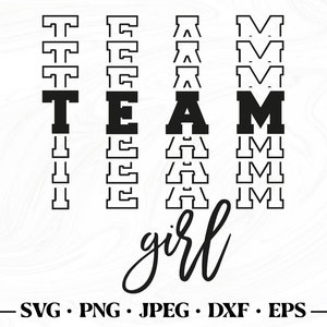 Team Girl Svg, Team Girl Dxf, Team Girl Eps, Team Girl Png, Baby Shower ...