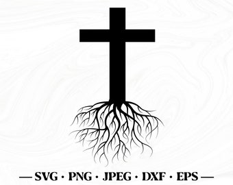 Cross With Tree Svg - Etsy
