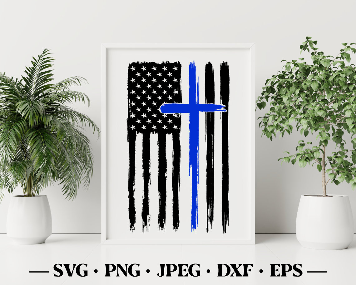 Thin Blue Line Svg Cross Thin Blue Line Svg Thin Blue Line | Etsy Canada