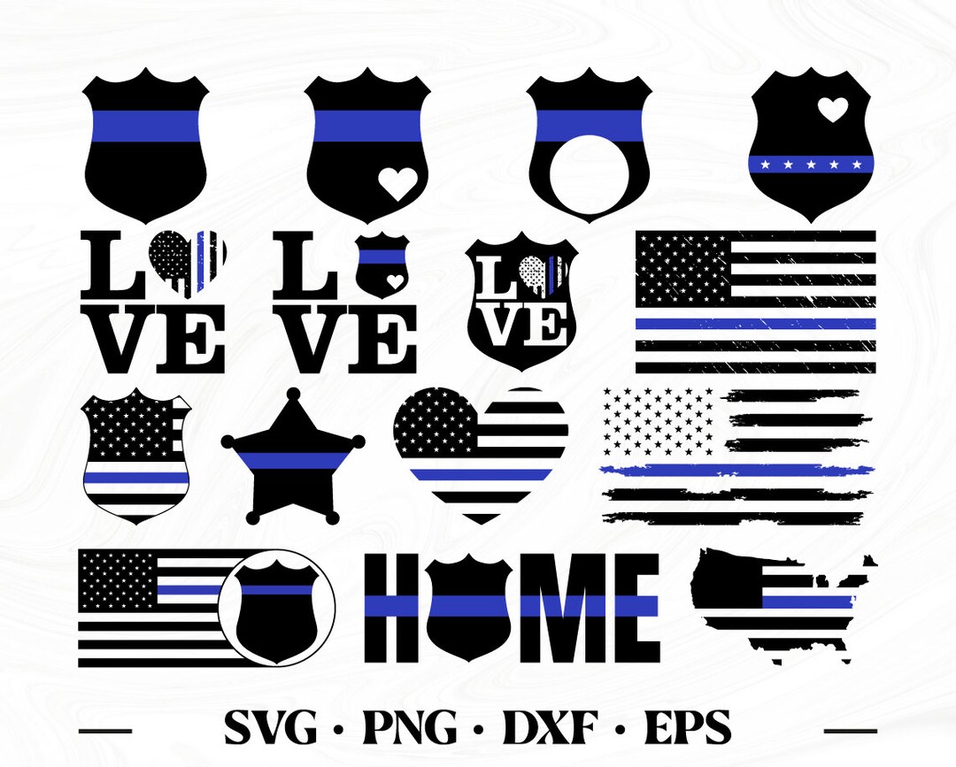 Police Thin Blue Line Svg, Police Thin Blue Line Bundle Svg, Blue Line ...
