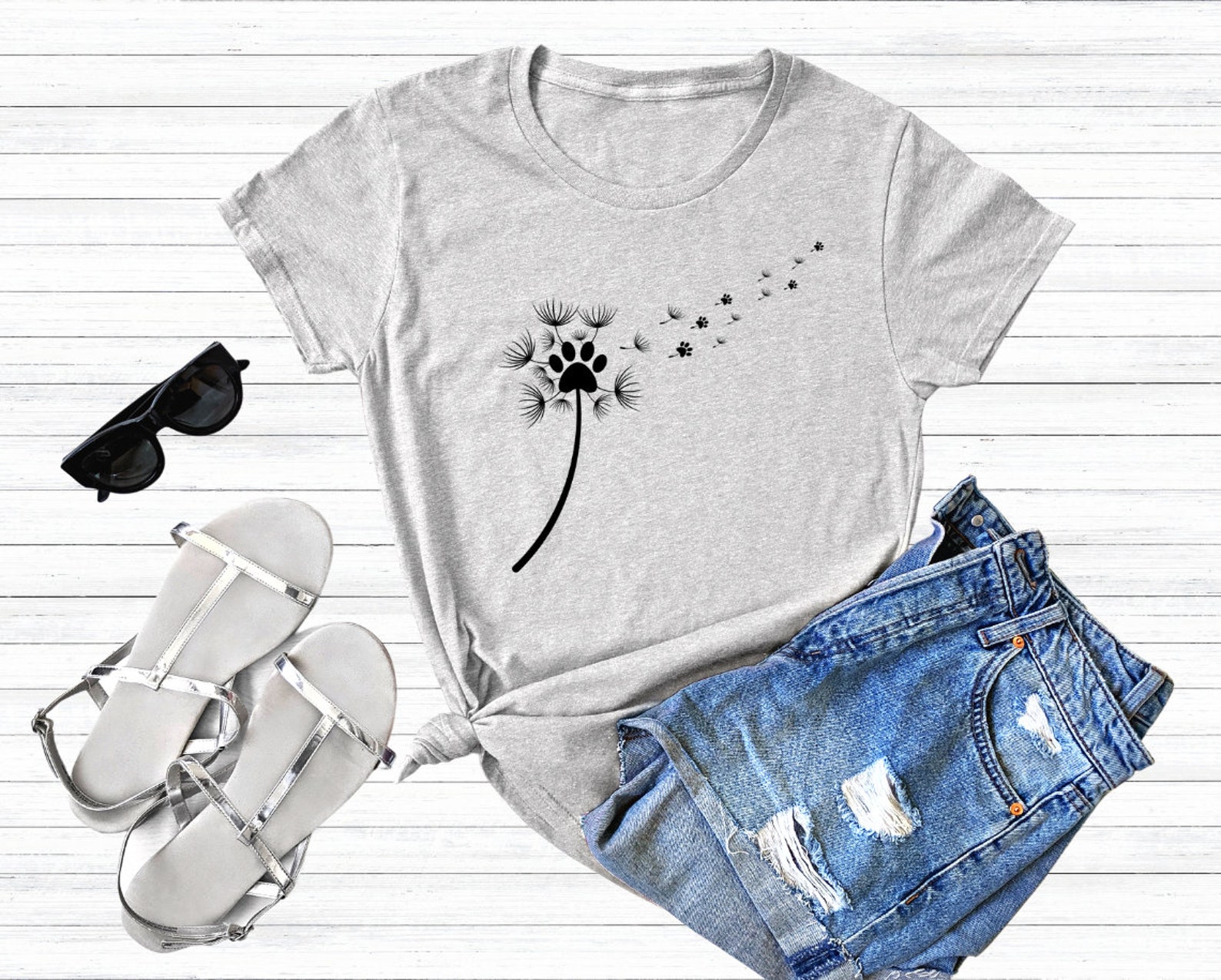 Dandelion Svg, Dandelion Paw Svg, Paw Print Dxf, in Memory Svg, in ...