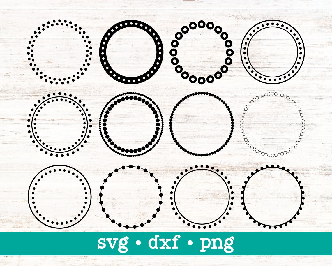 Dotted Svg Dotted Frames Svg Dotted Monogram Frames Svg - Etsy