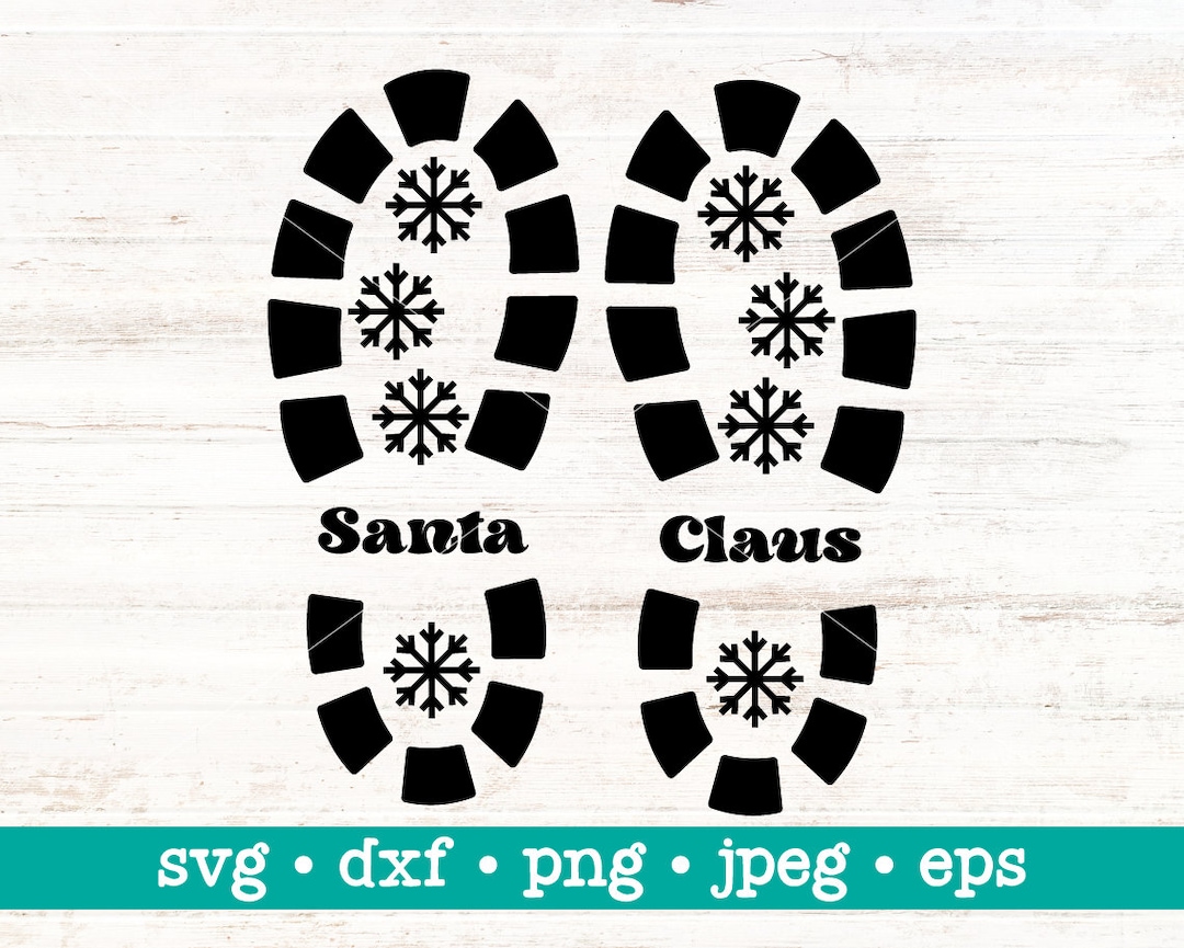 Santa Claus Boot Print Svg, Santa Boot Svg, Santa Claus Svg, Santa Boot ...