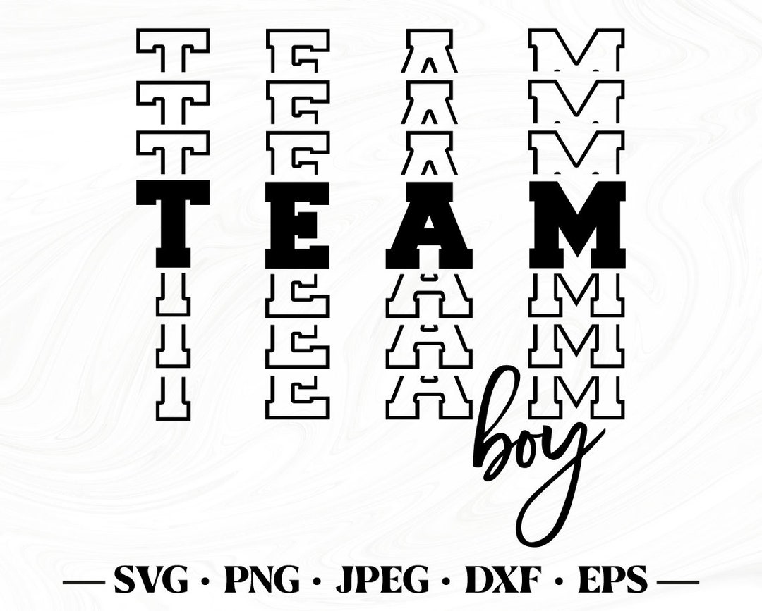 Team Boy Svg, Team Boy Svg File, Team Boy Dxf, Team Boy Cut File, Team ...