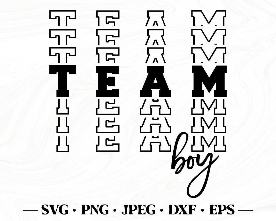 Team Boy Svg, Team Boy Svg File, Team Boy Dxf, Team Boy Cut File, Team ...