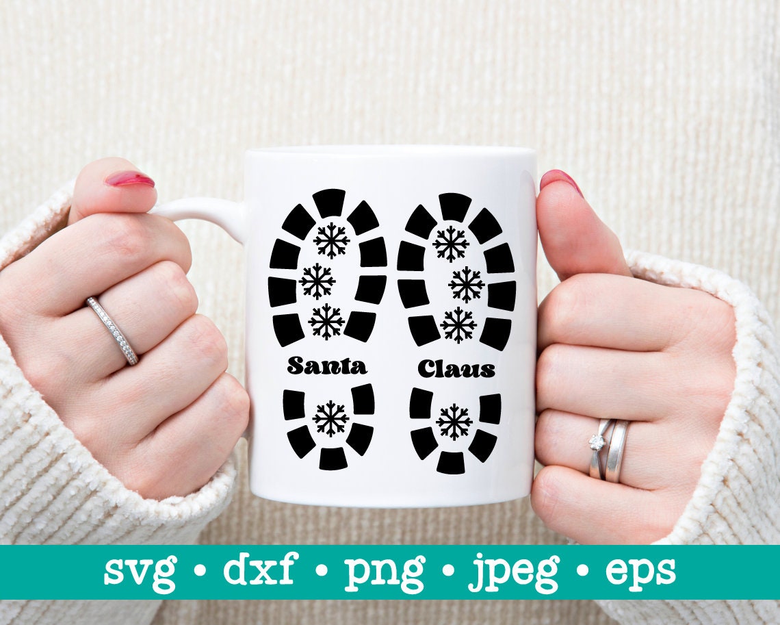 Santa Claus Boot Print Svg Santa Boot Svg Santa Claus Svg - Etsy UK