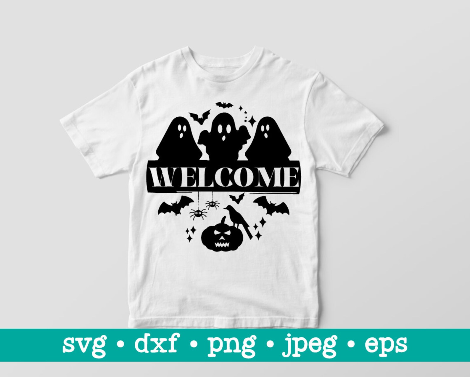 Welcome Svg, Halloween Cut File, Ghouls Sign Svg, Ghouls Sign Dxf ...