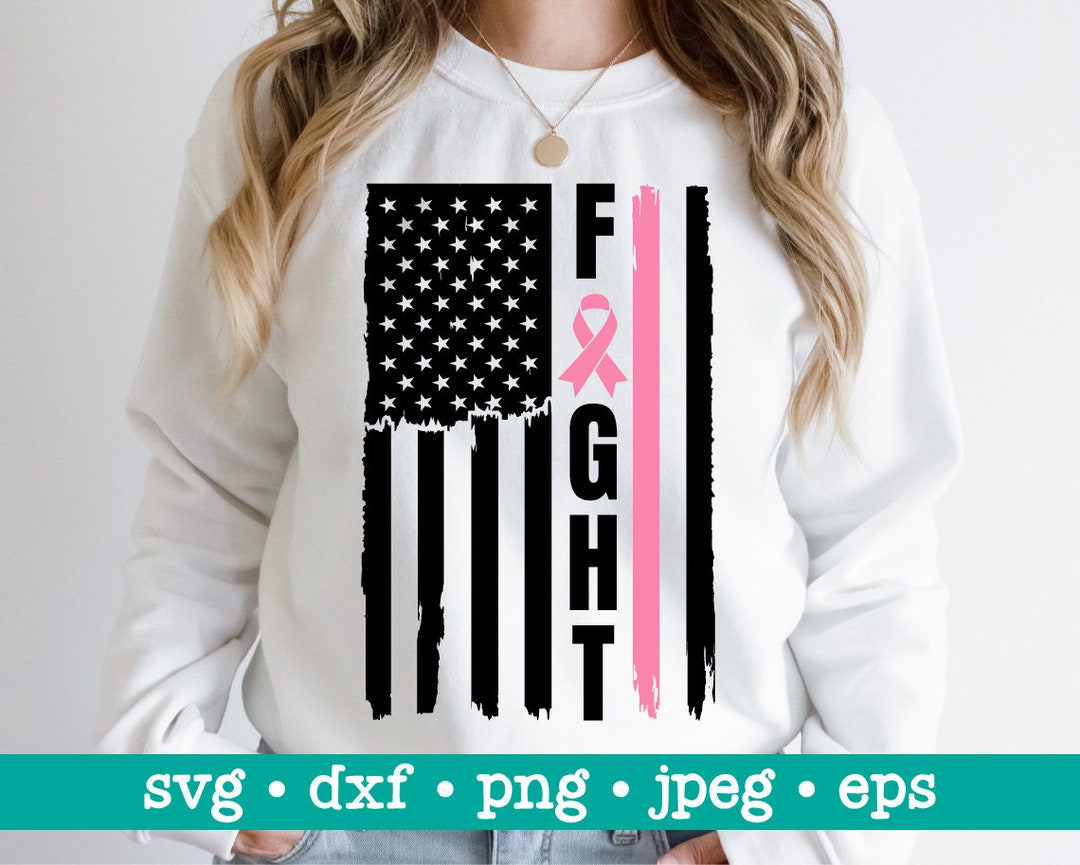 Fight Cancer Svg, Awareness Svg, Breast Cancer Svg, Pink Ribbon Dxf ...