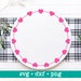 Heart Circle Svg, Heart Monogram Svg, Heart Frame Dxf, Heart Circle ...