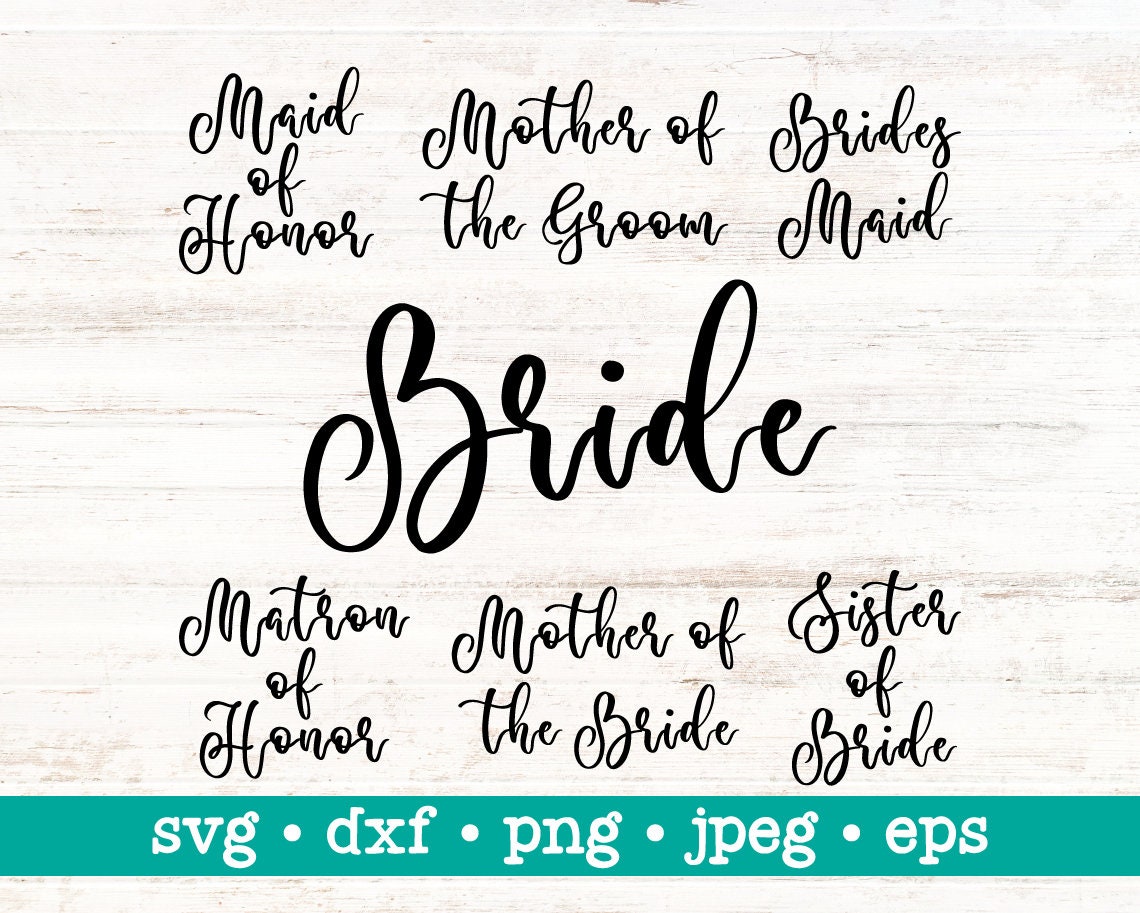 Bride Svg Bundle Bride Bundle Svg Wedding Svg Bridal Bride - Etsy