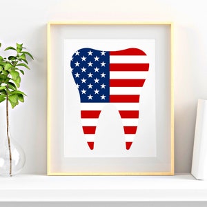American Flag Tooth Svg, American Flag Tooth Svg File, American Flag ...