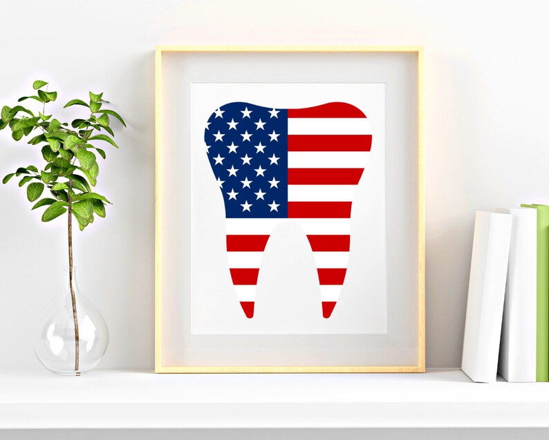 American Flag Tooth Svg American Flag Tooth Svg File - Etsy
