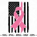 Pink Ribbon Usa Flag Svg, Breast Cancer Awareness Svg, Pink Ribbon ...