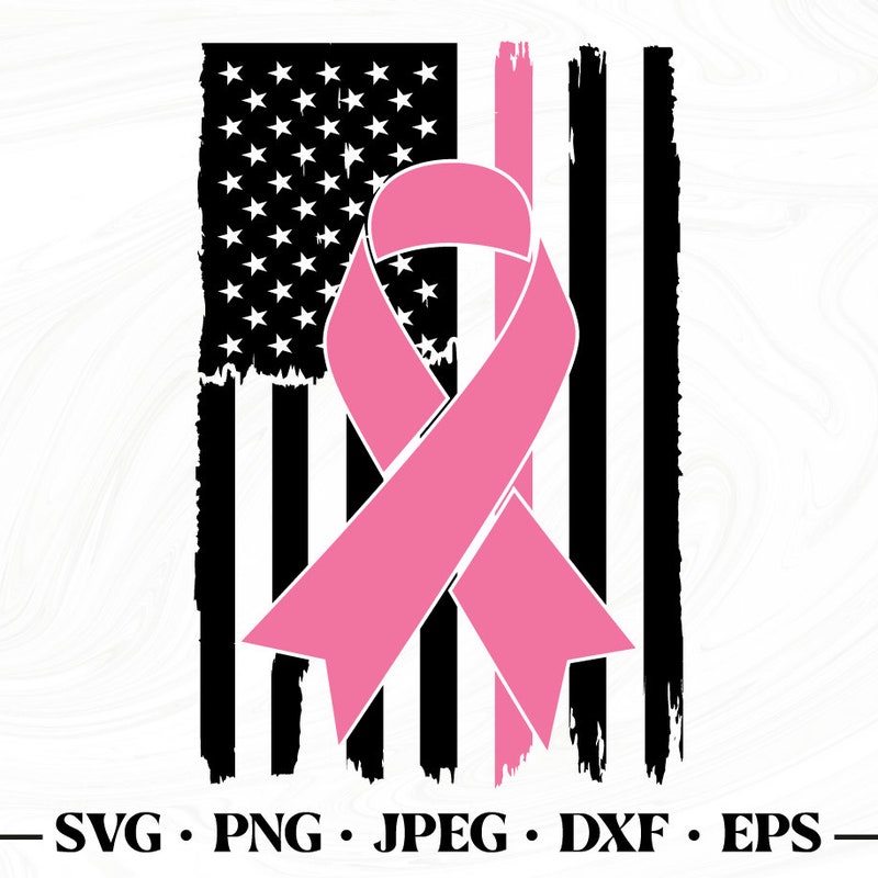 Pink Ribbon Svg - Etsy