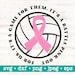 Volleyball Breast Cancer Ribbon Svg, Tackle Cancer Svg, Breast Cancer ...