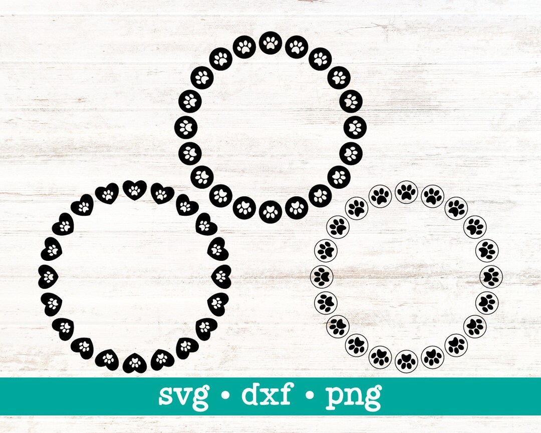Paw Frame Svg, Paw Frame Svg File, Paw Frame Dxf, Paw Frame Png, Paw ...