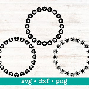 Paw Frame Svg, Paw Frame Svg File, Paw Frame Dxf, Paw Frame Png, Paw ...