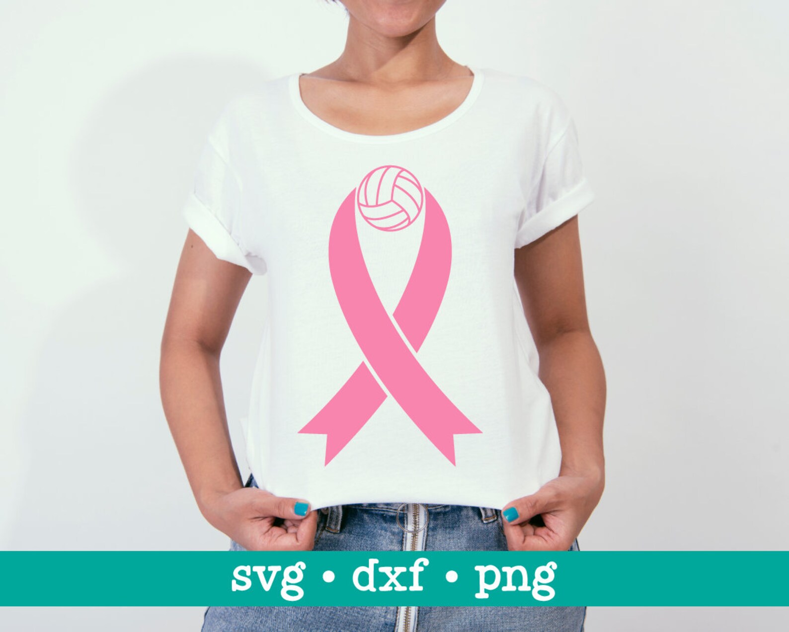 Volleyball Breast Cancer Ribbon Svg Volleyball Cancer Ribbon - Etsy