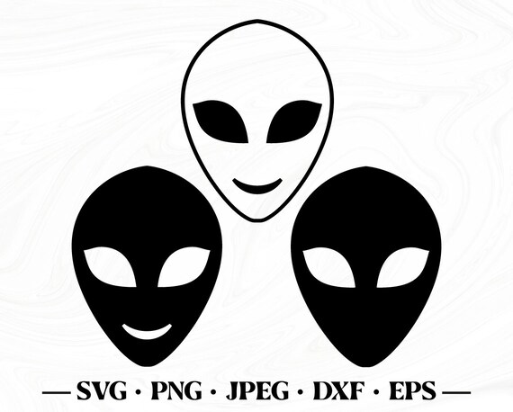 Alien Head Svg Alien Head Dxf Alien Head Png Alien Head | Etsy