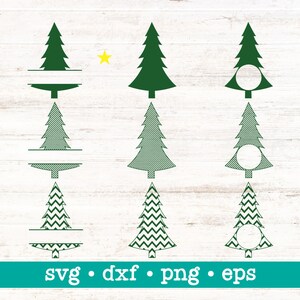 Christmas Tree Svg, Christmas Trees Svg, Christmas Tree Monogram Svg ...