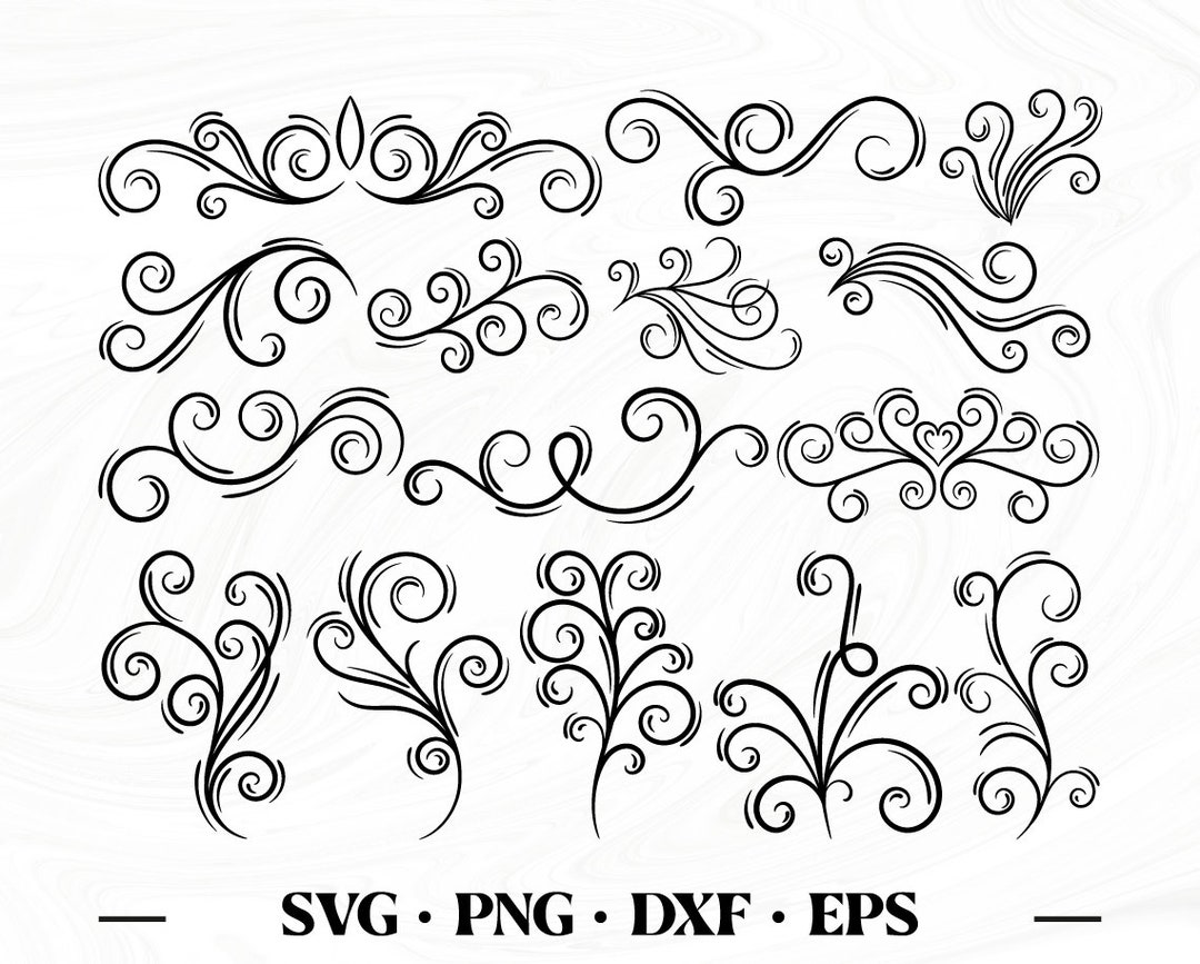 Swirl Svg, Swirl Dxf, Flourish Svg, Swoosh Svg, Swoosh Dxf, Stroke Svg ...