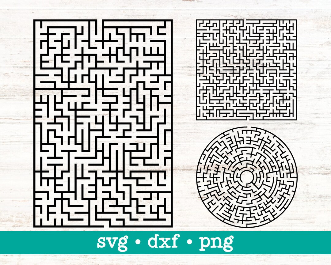 Maze Svg, Maze Dxf, Maze Png, Maze Eps, Maze for Cricut, Maze Cut File ...