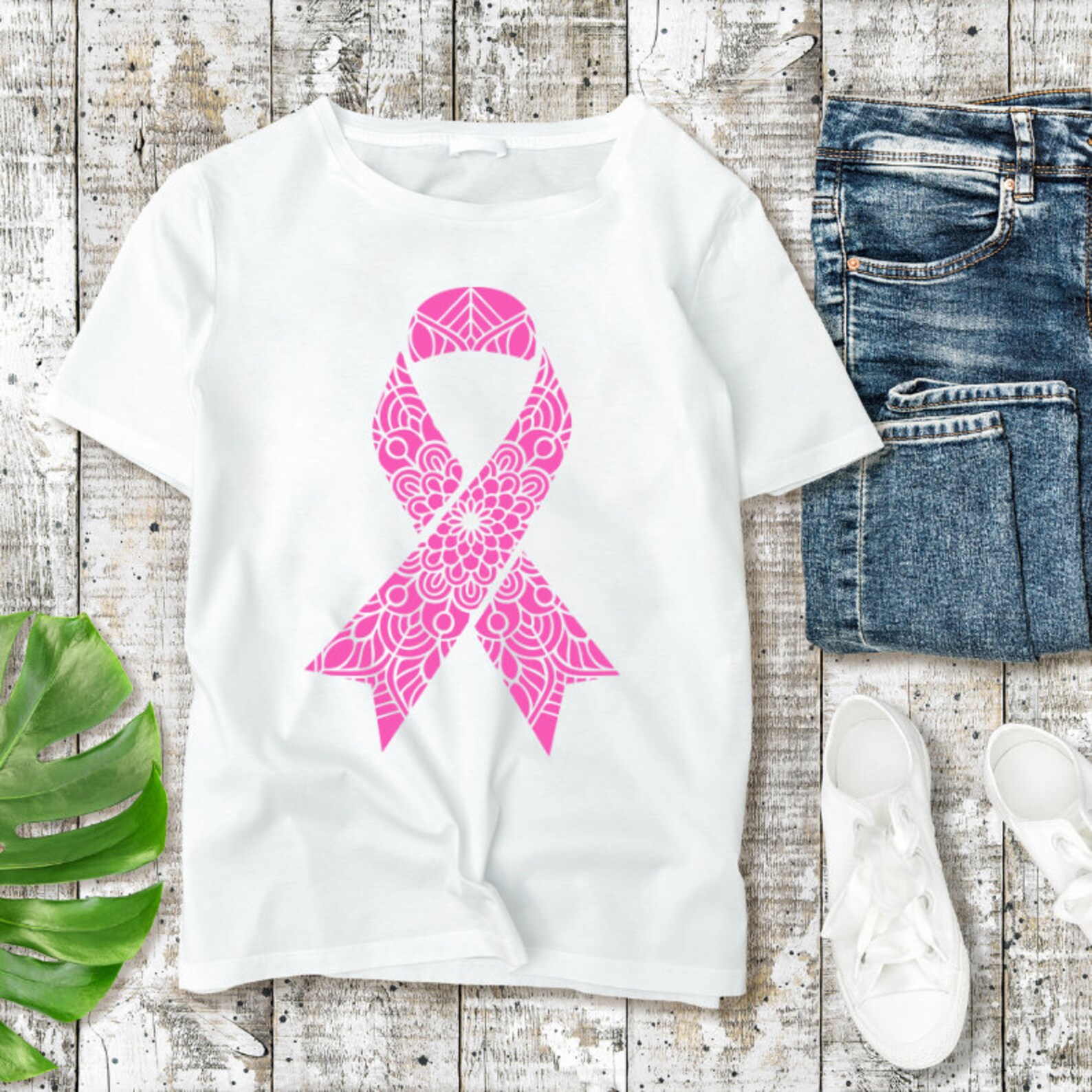 Ribbon Zentangle Svg Ribbon Zentangle Png Breast Cancer - Etsy