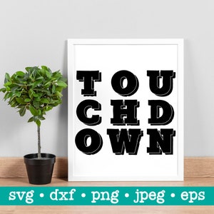 Touchdown Svg, Touchdown Png, Football Svg, Football Shirt Svg ...