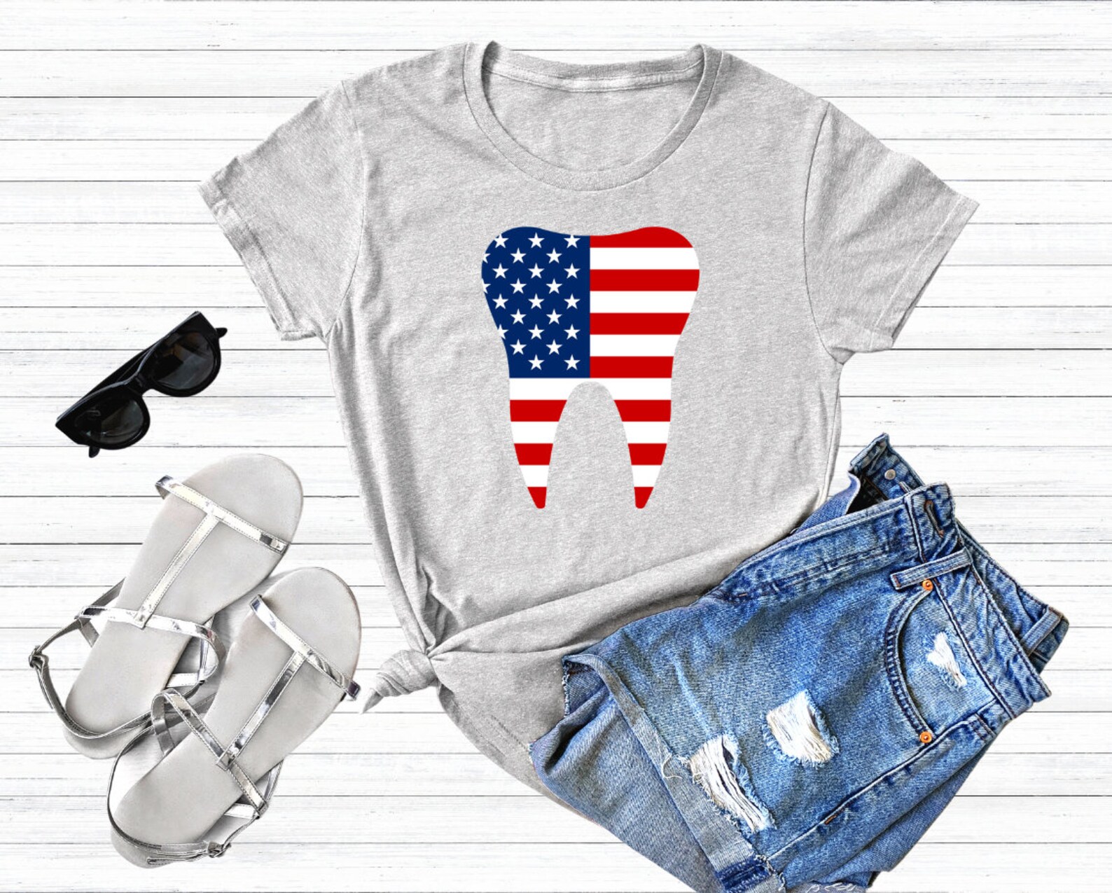 American Flag Tooth Svg American Flag Tooth Svg File - Etsy