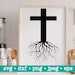 Cross With Tree Roots Svg, Cross With Tree Roots Dxf, Chrisitan Cross ...