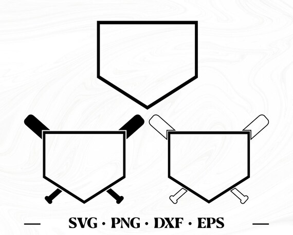 Home Plate Svg Home Plate Monogram Svg Home Plate Dxf Home - Etsy