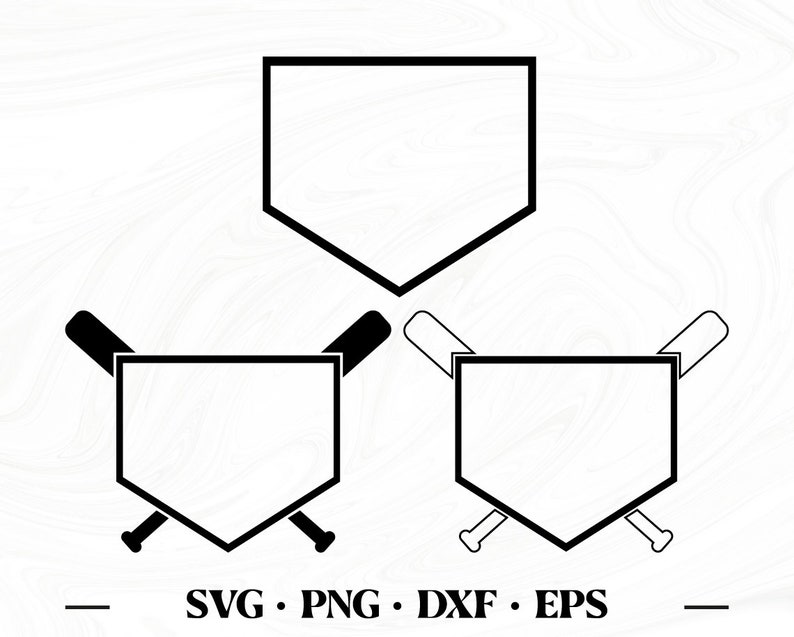 Home Plate Svg Home Plate Monogram Svg Home Plate Dxf Home - Etsy