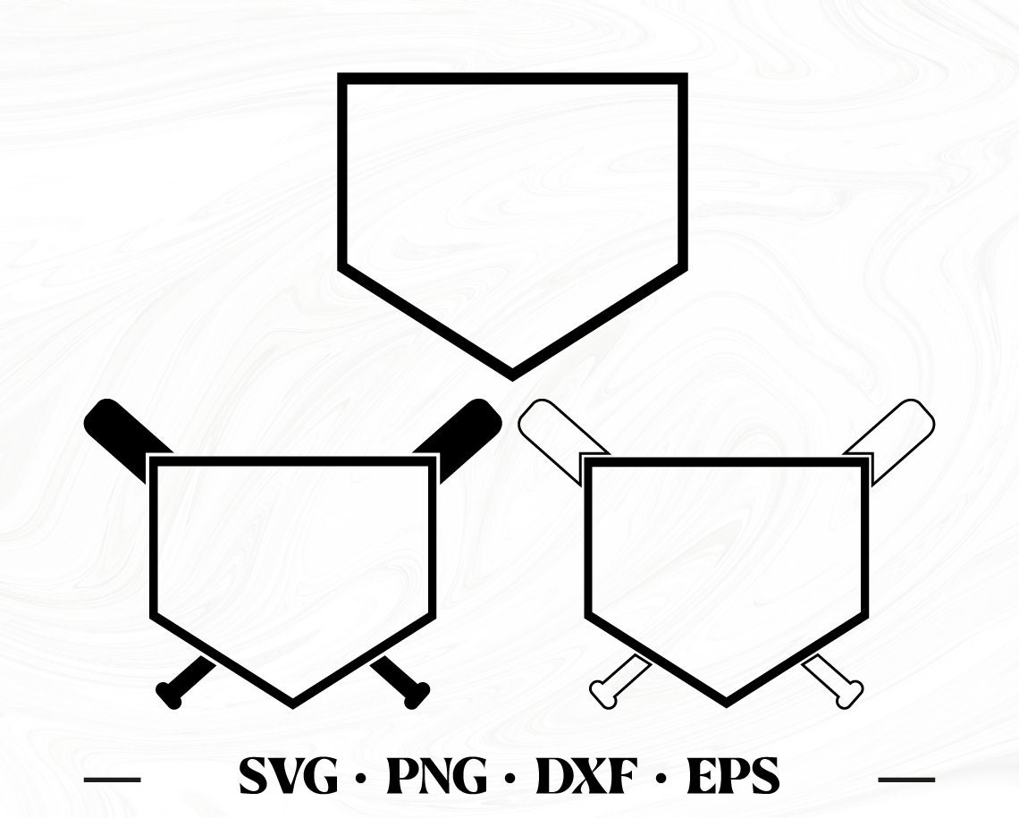 Home Plate Svg Home Plate Monogram Svg Home Plate Dxf Home - Etsy