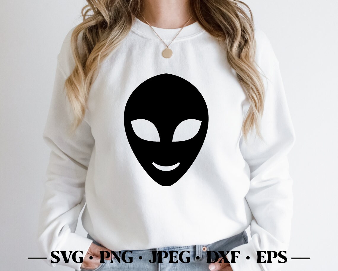 Alien Head Svg Alien Head Dxf Alien Head Png Alien Head | Etsy