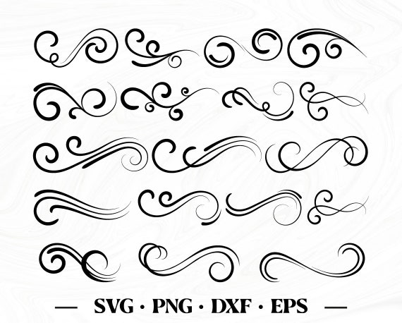 Swoosh Bundle Svg Swish Bundle Svg Squiggle Svg Word - Etsy