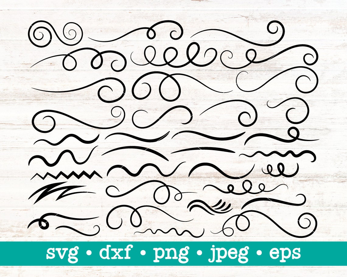 Swoosh Bundle Svg, Swish Bundle Svg, Squiggle Svg, Word Underlines ...