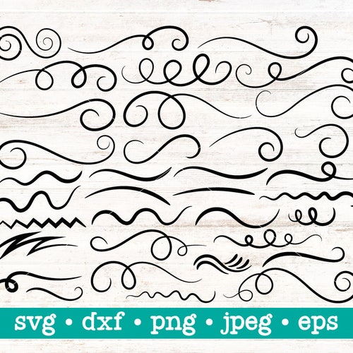 Swoosh Bundle Svg Swish Bundle Svg Squiggle Svg Word - Etsy
