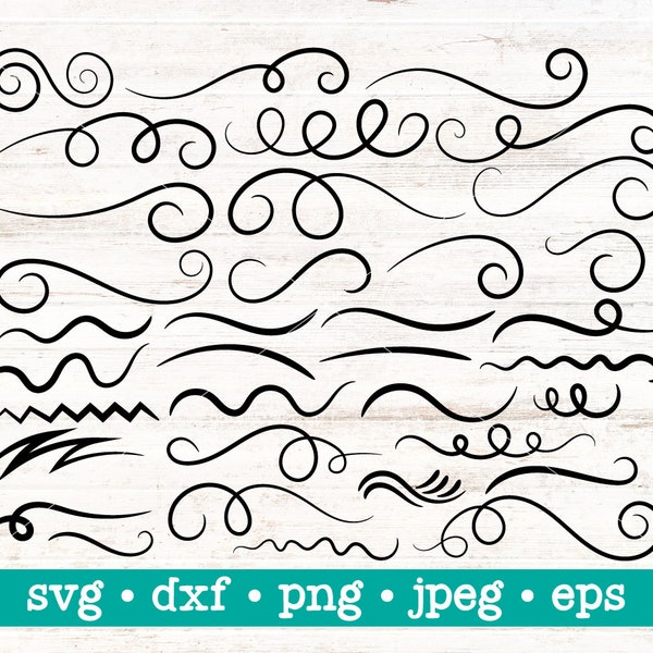 Squiggly Line Svg - Etsy
