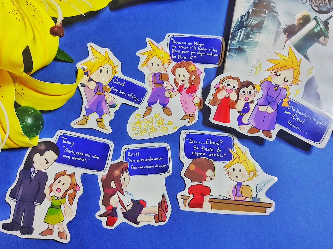 STICKERS! Final Fantasy VII Spanish Translation - Etsy