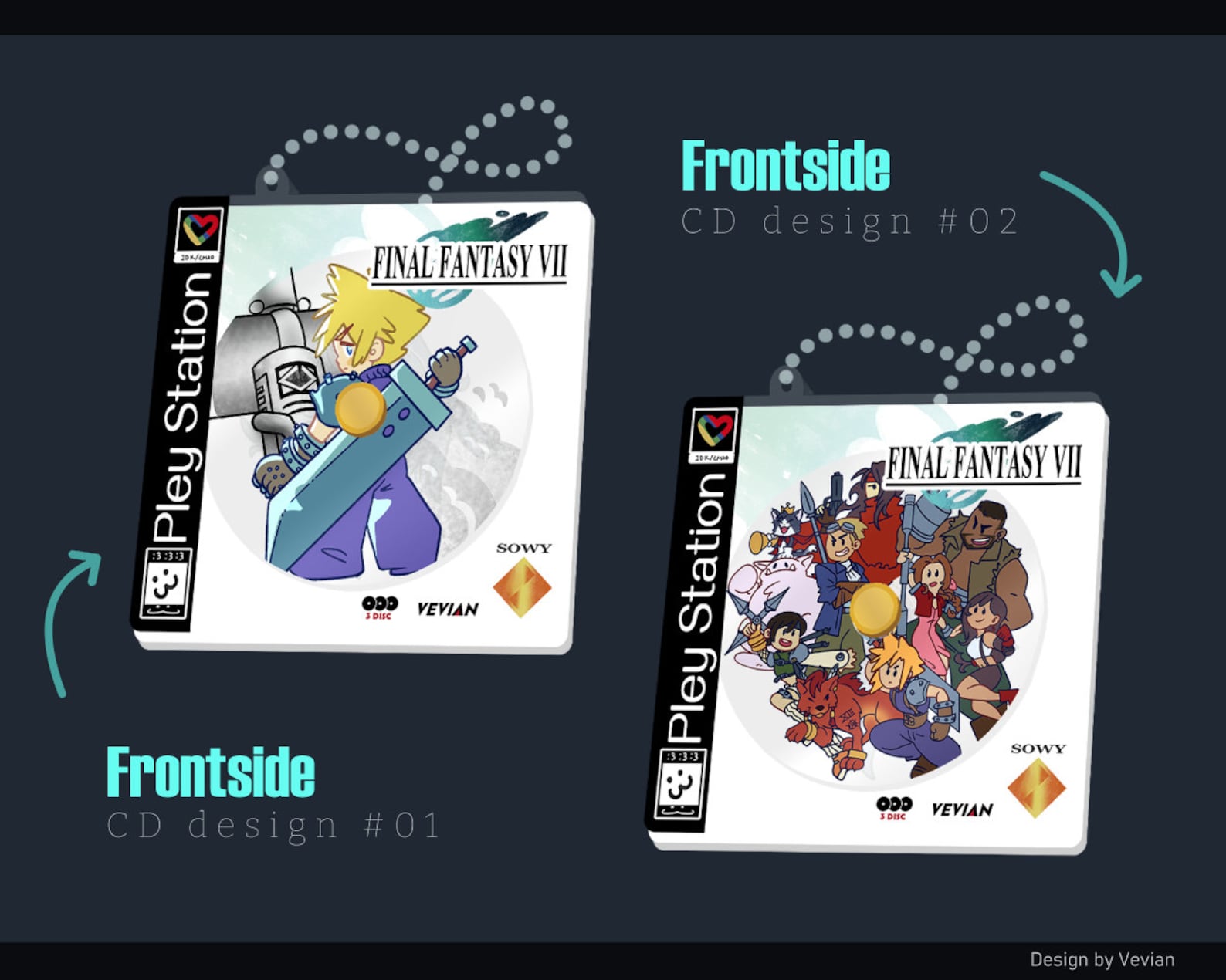 CHARM! Final Fantasy VII Spinning CD - Etsy