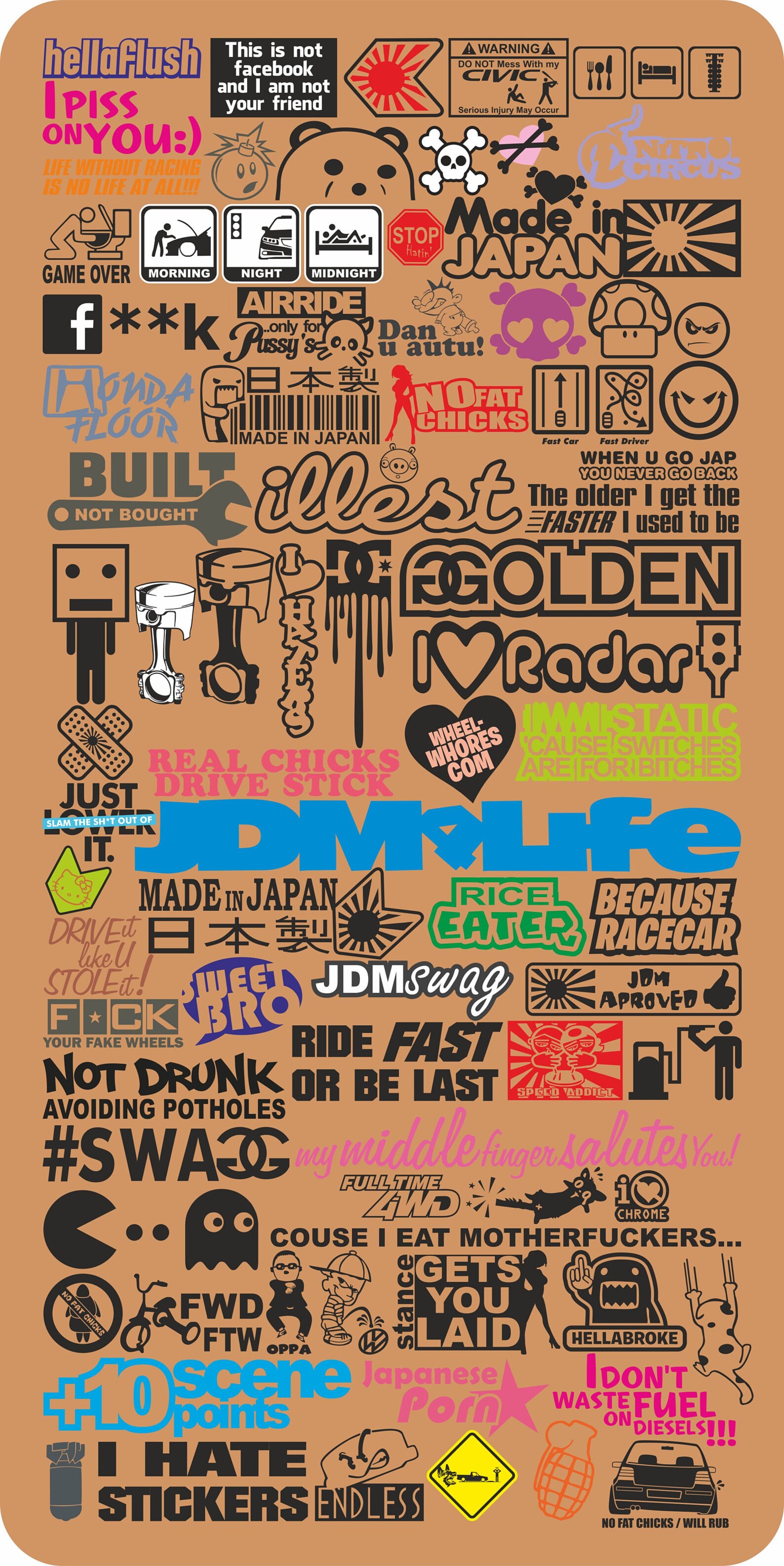 JDM VOLUME 7 Car Stickers/vector/graphics/jdm - Etsy UK