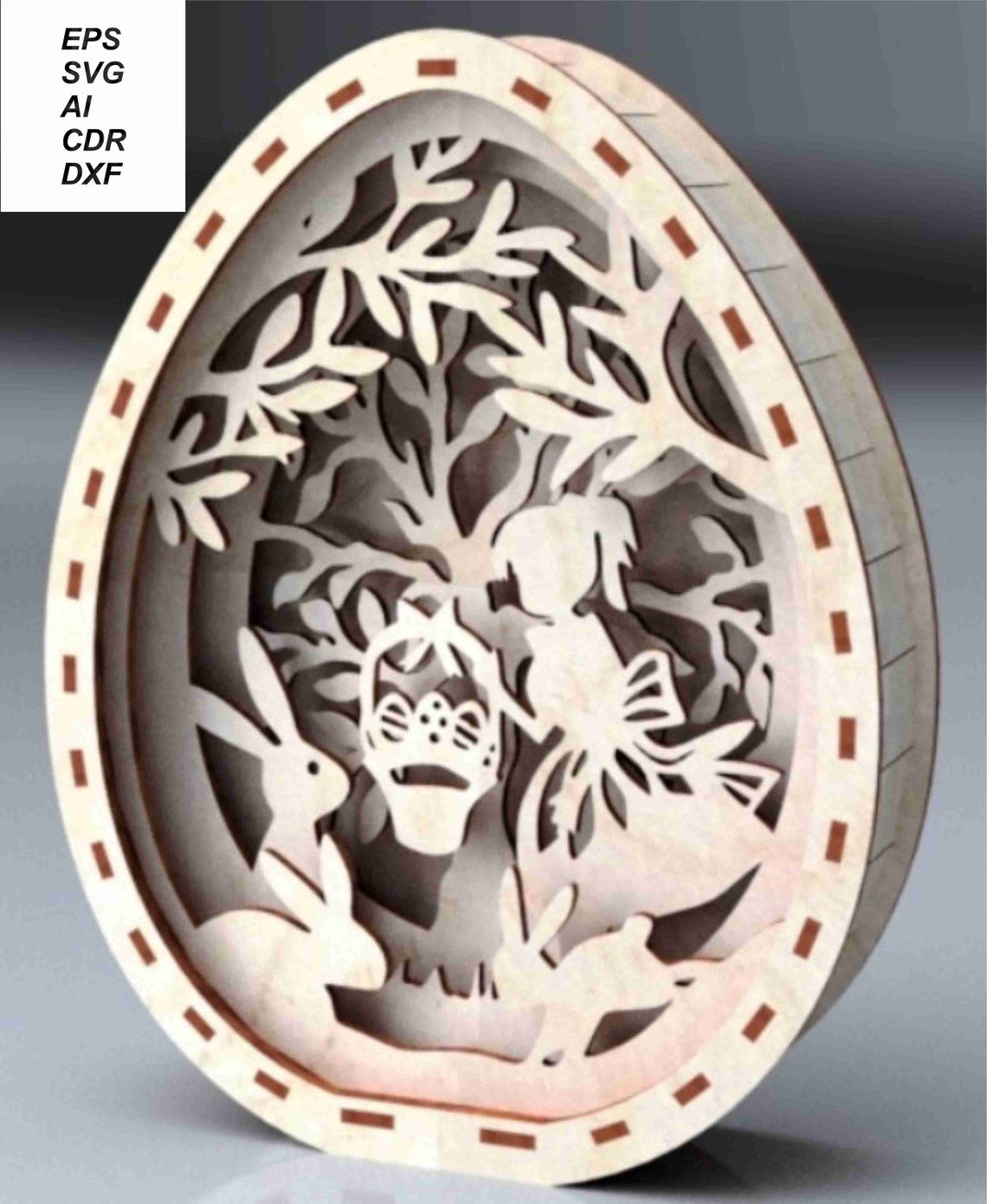 Layered Easter Egg easter Svg Laser Fileeaster Vector - Etsy