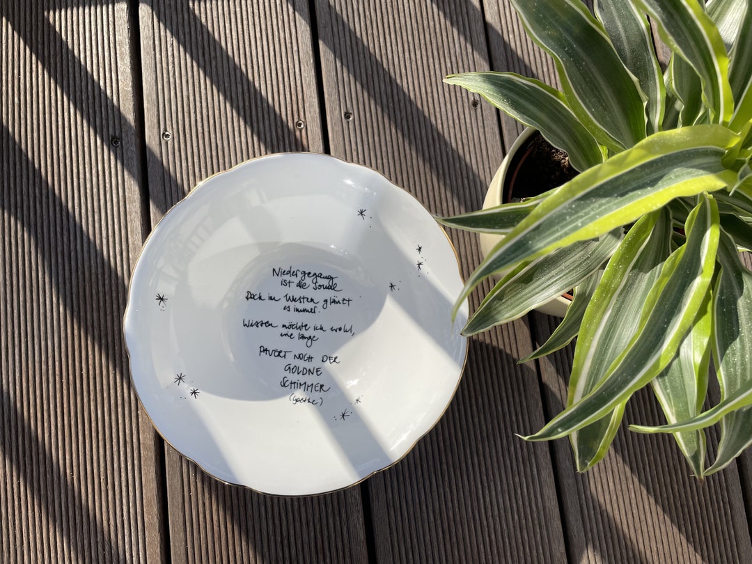 Vintage Wall Plate With Poem by Goethe Wall Decoration Theme Plate ...